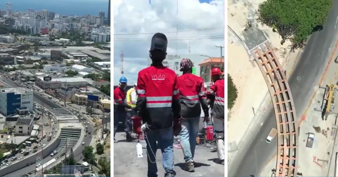 Instalan vigas clave en paso a desnivel de avenida Isabel Aguiar - Antena 7